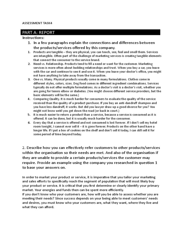 Assessment-Task4 Report Bsbcus402 | PDF | Customer Relationship ...