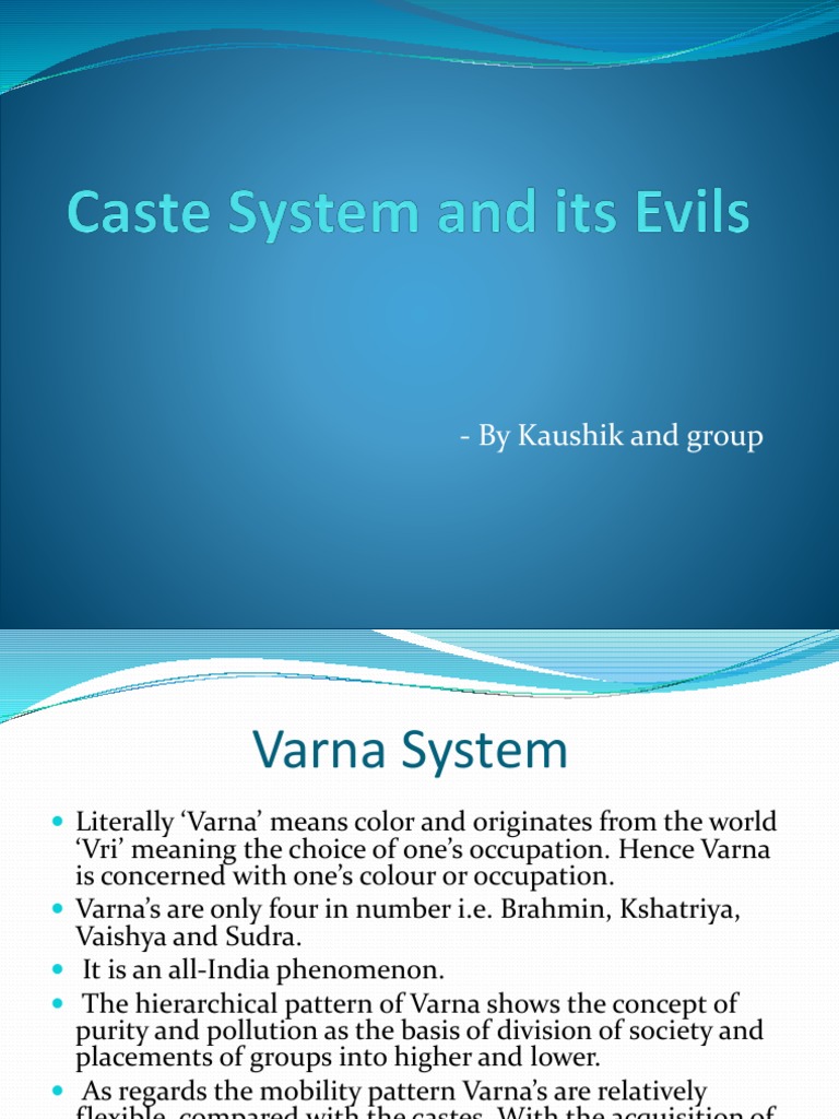 Caste System and Its Evils | PDF | Caste | Dalit