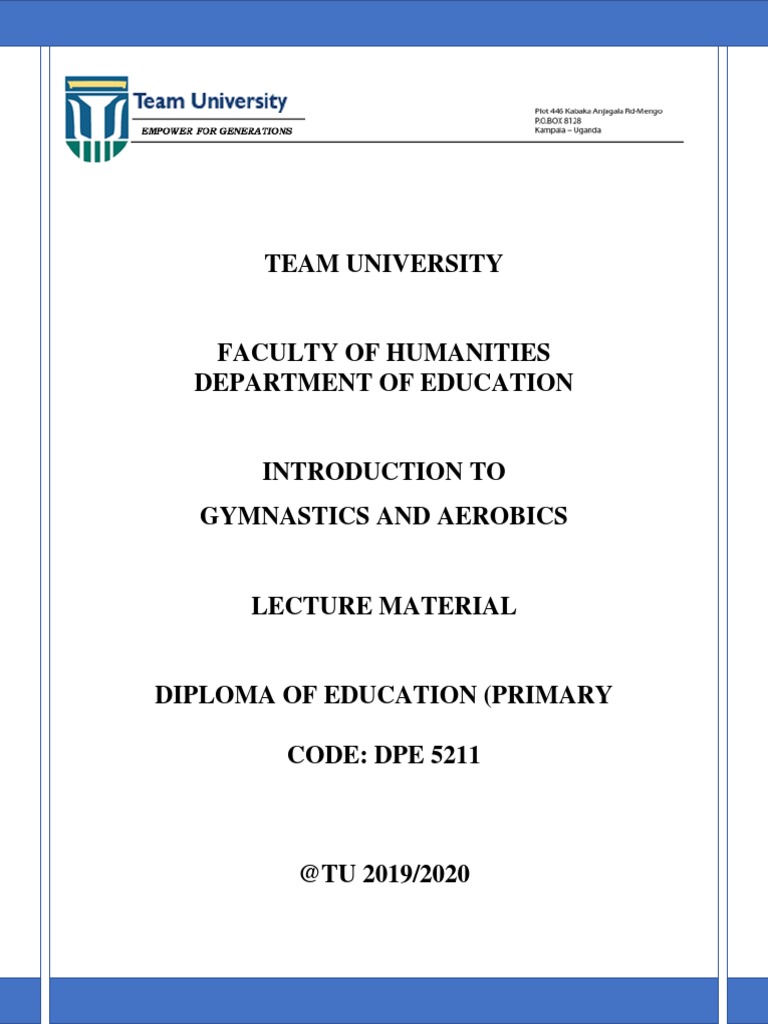 Introduction To Gymnastica and Aerobics | PDF | Gymnastics | Sports