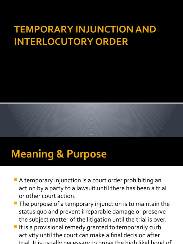 Or 39 - Interim Injunction | PDF | Injunction | Lawsuit