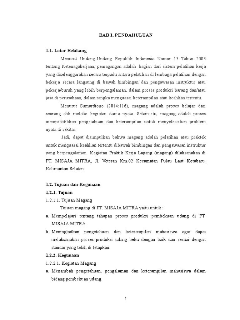 Proposal Magang | PDF