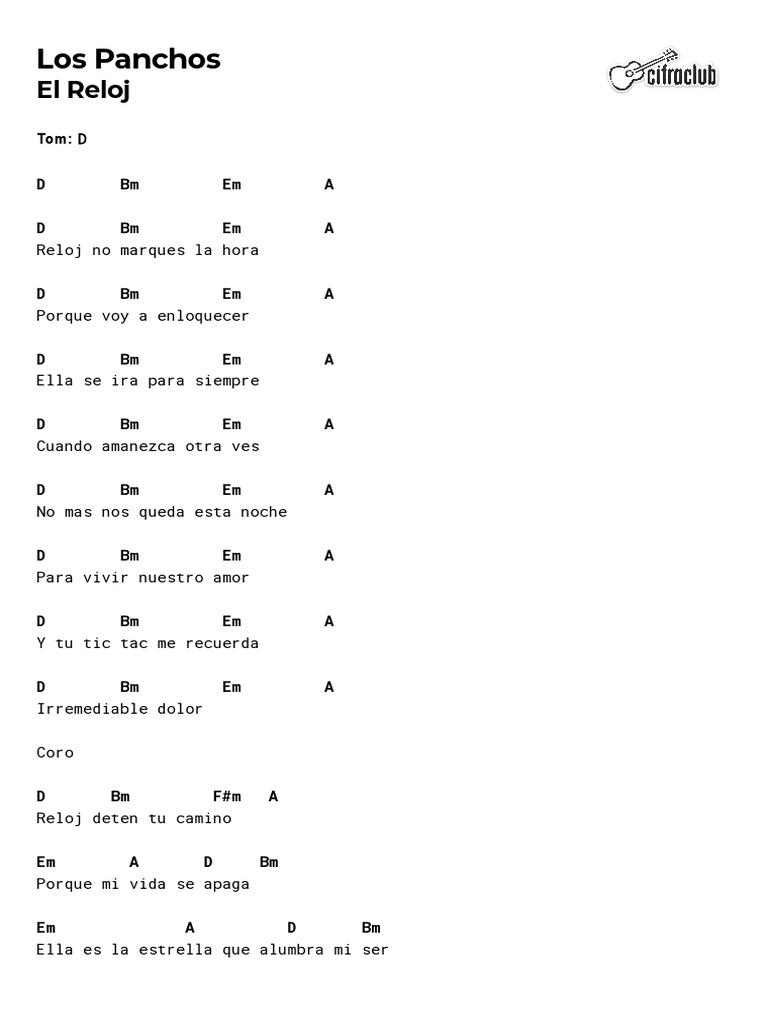 Cifra Club - El Reloj - Los Panchos | PDF