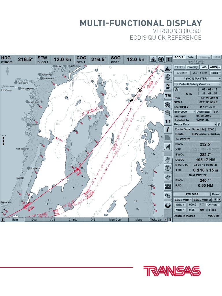 MFD 3 00 340 ECDIS Quick Reference PDF | PDF | Button (Computing) | Computer Keyboard