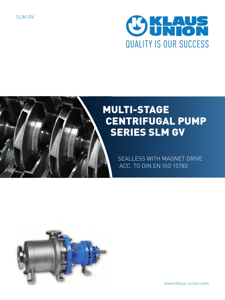 Klaus Union SLM GV | PDF | Energy Technology | Pump