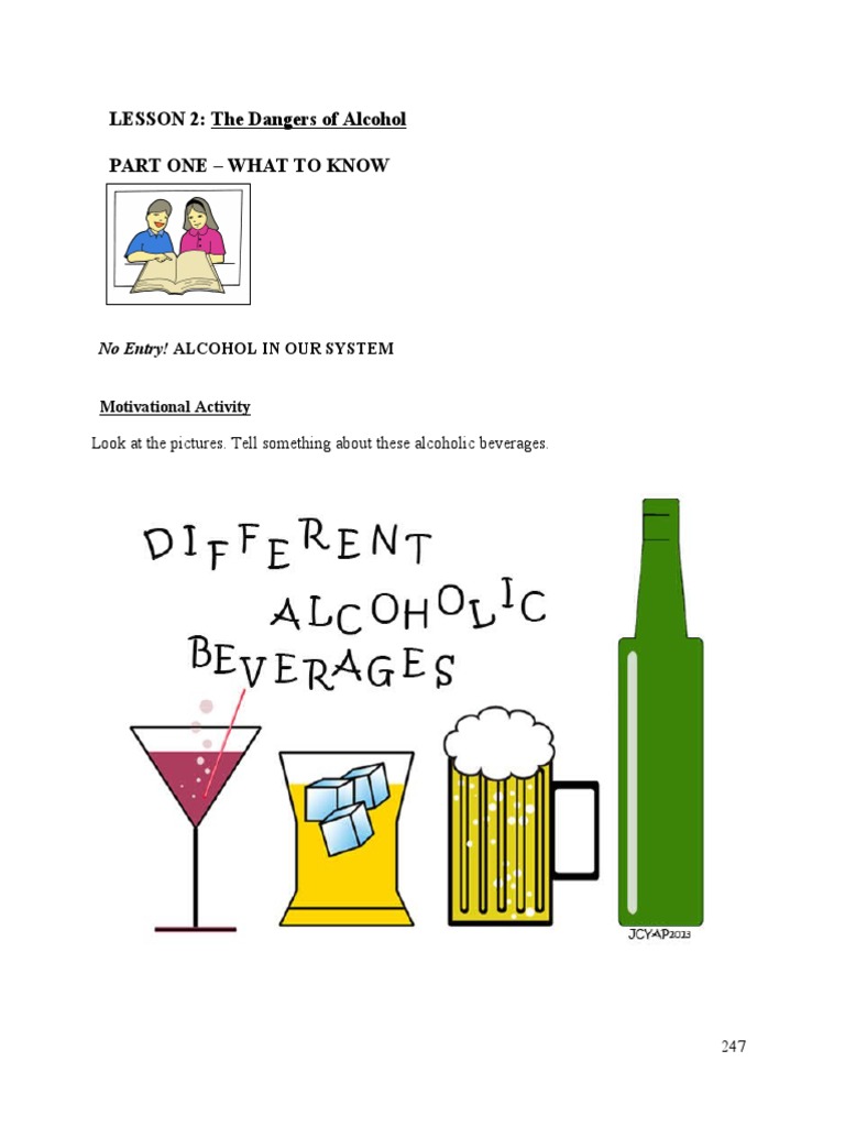 Grade 8 HEALTH Q4 Lesson2 LM Alcohol | PDF | Alcoholic Drinks | Alcoholism