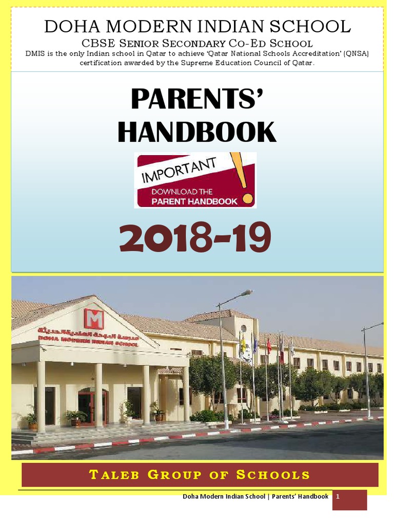 Parent Handbook DMIS 2018-19 | PDF | Schools | Curriculum