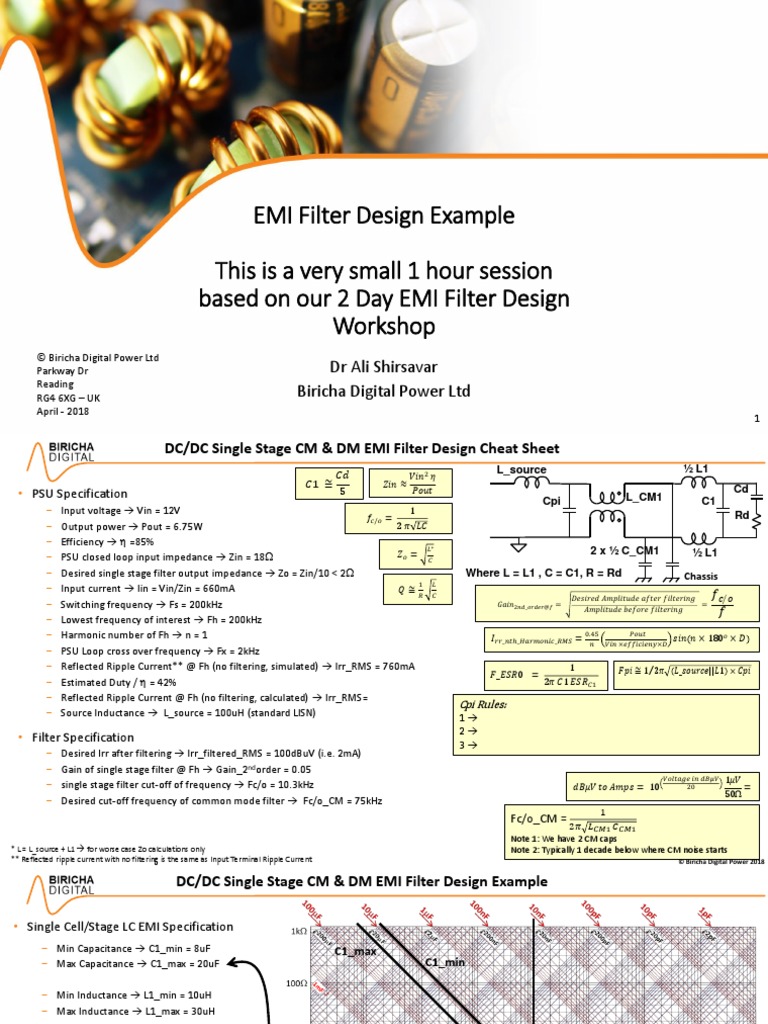 Input Filter Design Example | PDF | Electronic Filter | Power Supply