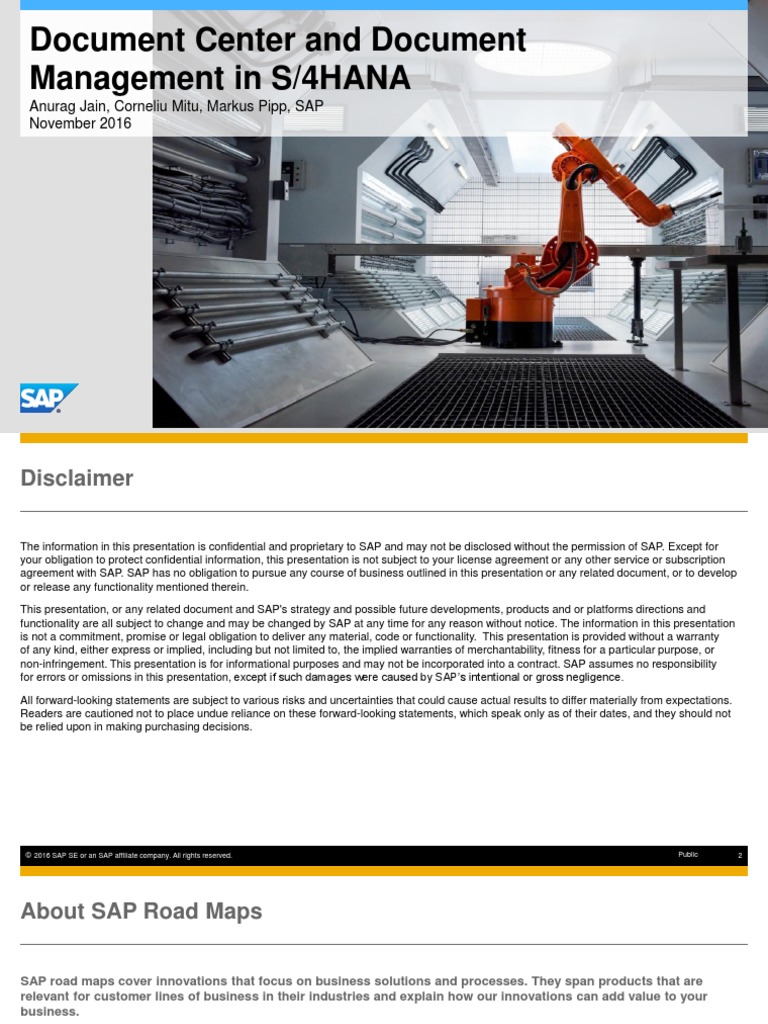 Document Center and Document Management in S4hana 01 | PDF | Sap Se ...