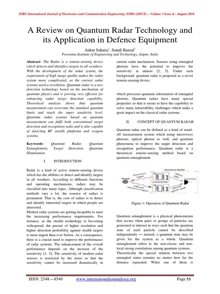 Quantum Radar Seminar | PDF | Radar | Quantum Entanglement