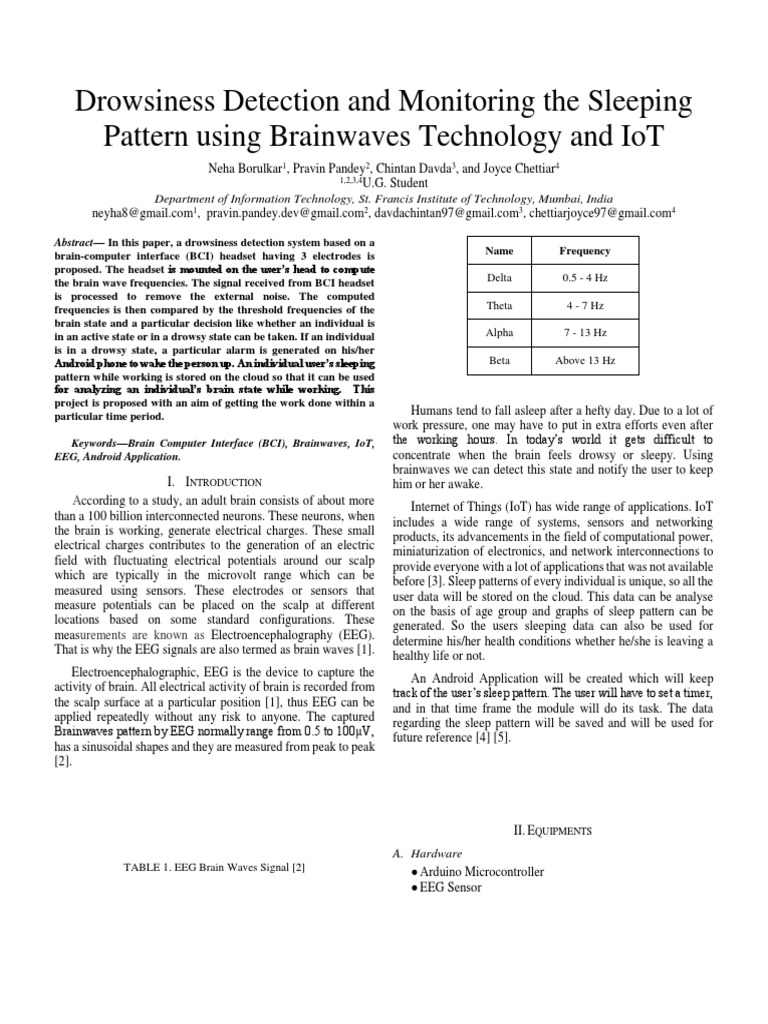Drowsiness Detection and Monitoring The Sleeping Pattern Using ...