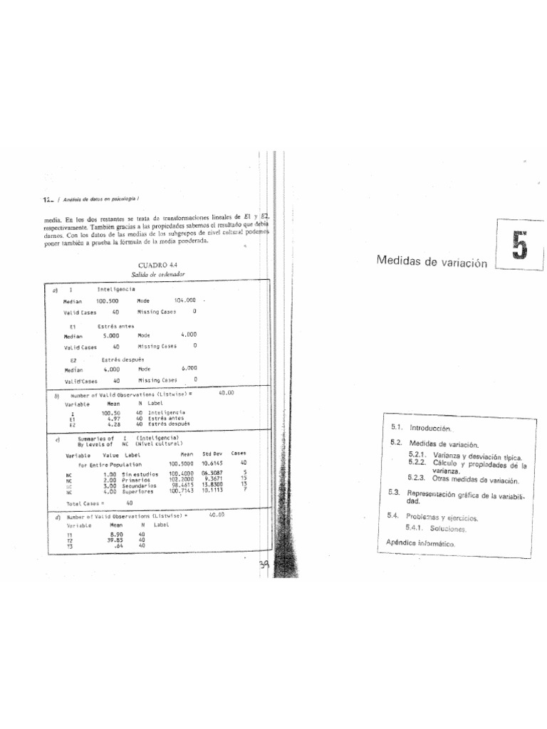 Botella - Capitulo 5. Medidas de Variacion. | PDF