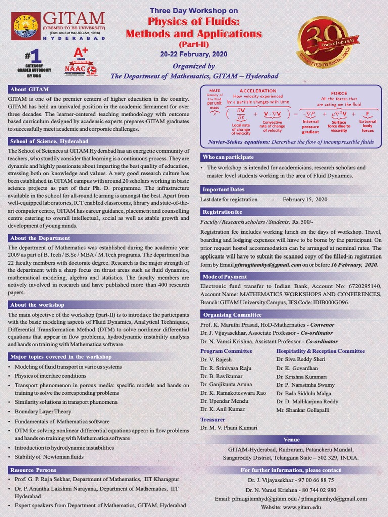 PFMA - II GITAM Hyd PDF | PDF | Fluid Dynamics | Differential Equations