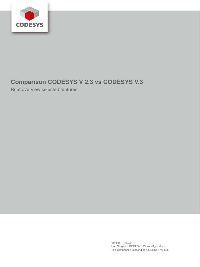 Comparison CODESYS V | PDF | Library (Computing) | Software Engineering