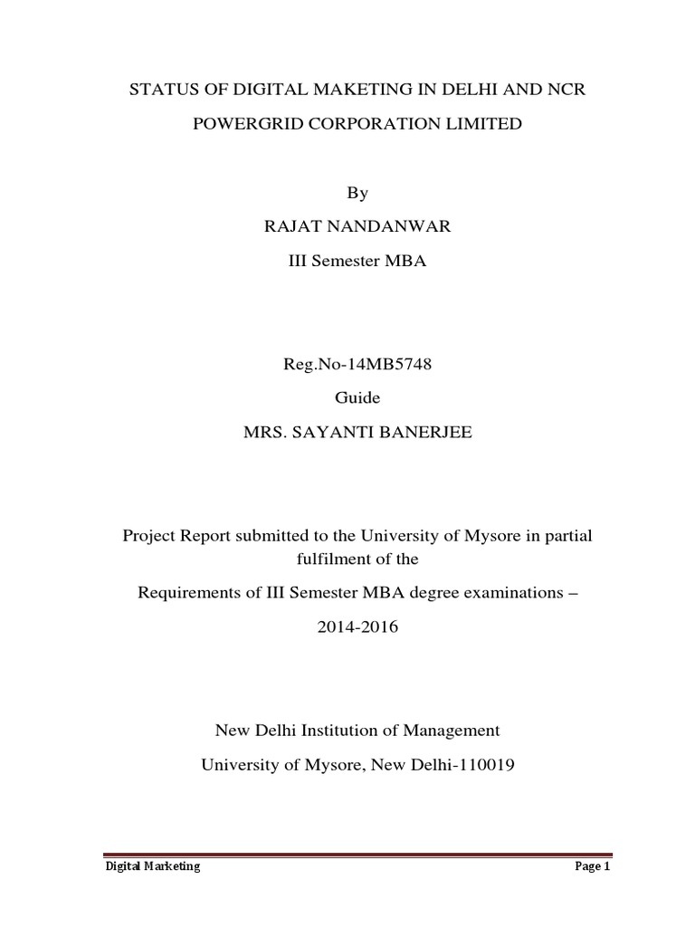 Digital-Marketing Project | PDF | Digital Marketing | Search Engine ...