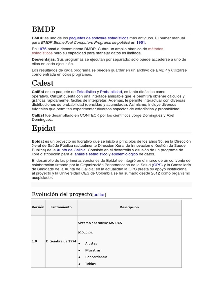 BMDP | PDF | Spss | Programación de computadoras