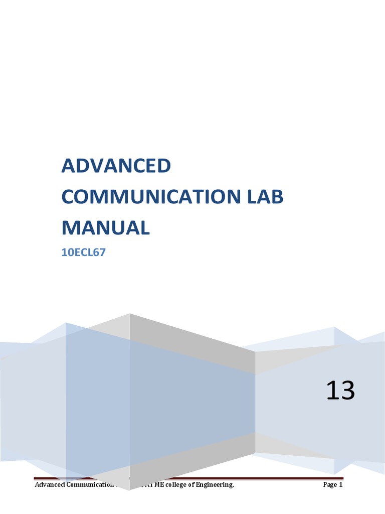 Advanced Communication Lab Manual | PDF | Antenna (Radio) | Modulation
