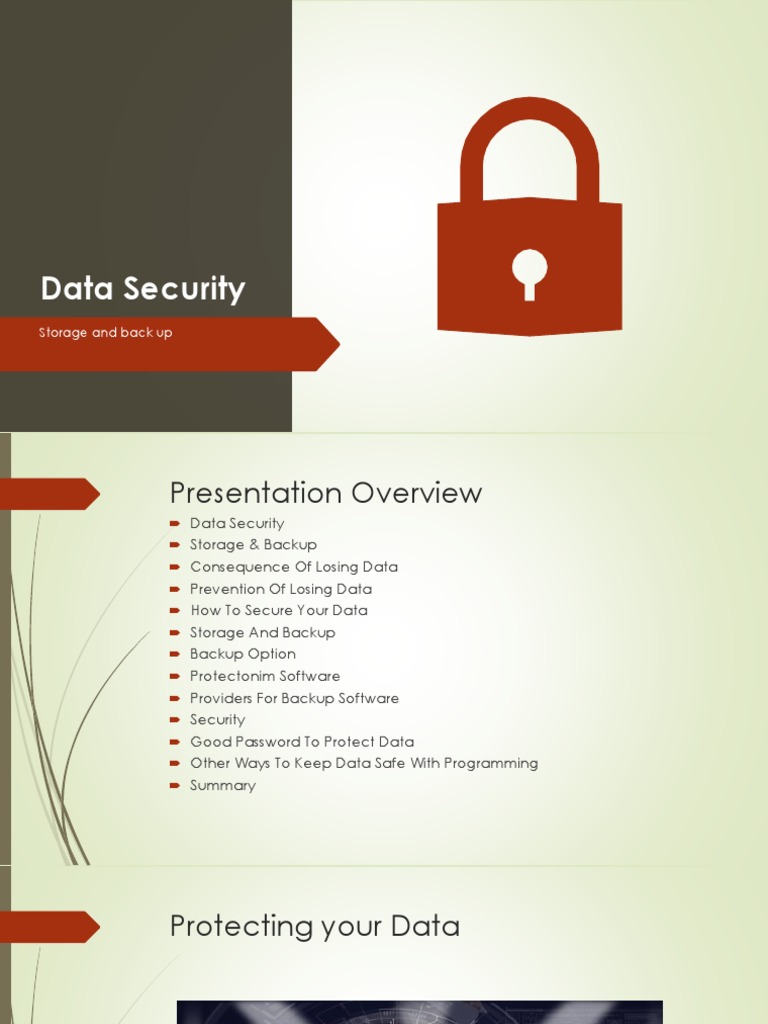 Data Security Project PDF | PDF | Backup | Secure Communication