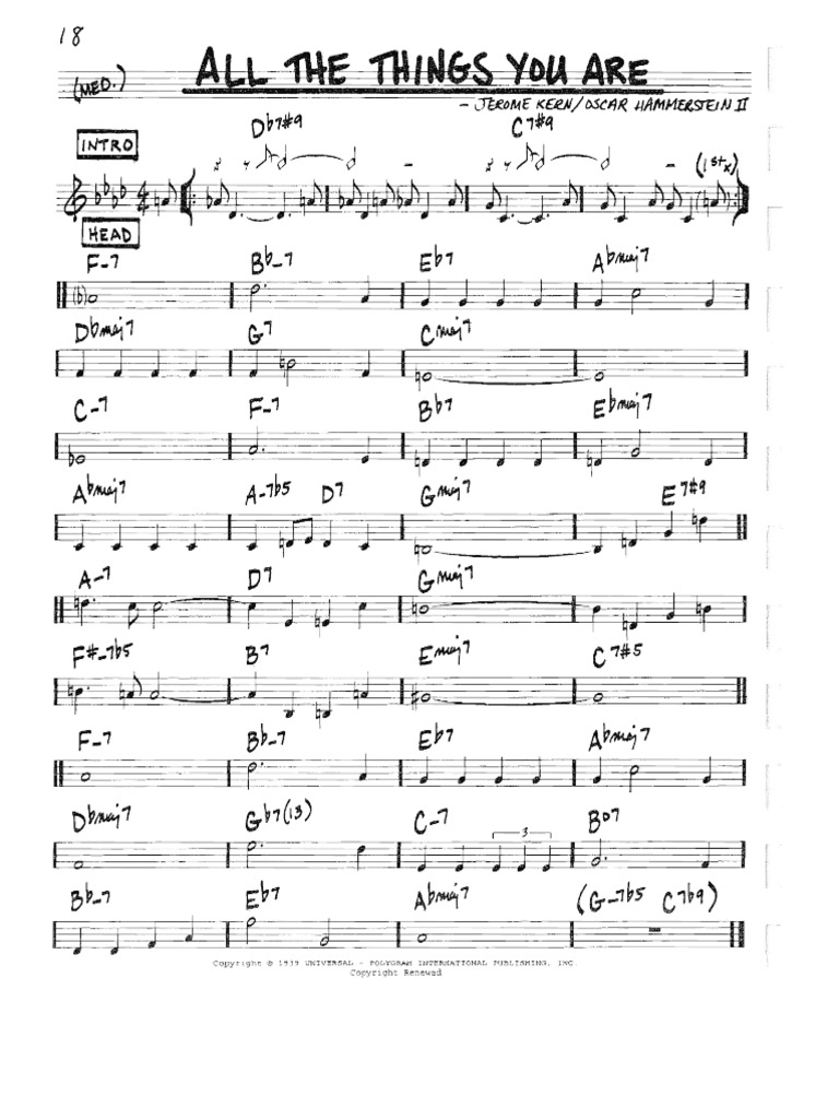 All The Things You Are (Standar Jazz) PDF | PDF