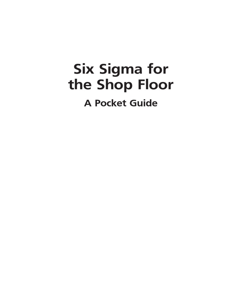 H1114 Six Sigma For The Shop Floor by Roderick Munro PDF | PDF | Six ...