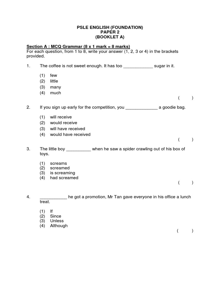 2018 PSLE Foundation English | PDF | Rocket | Satellite
