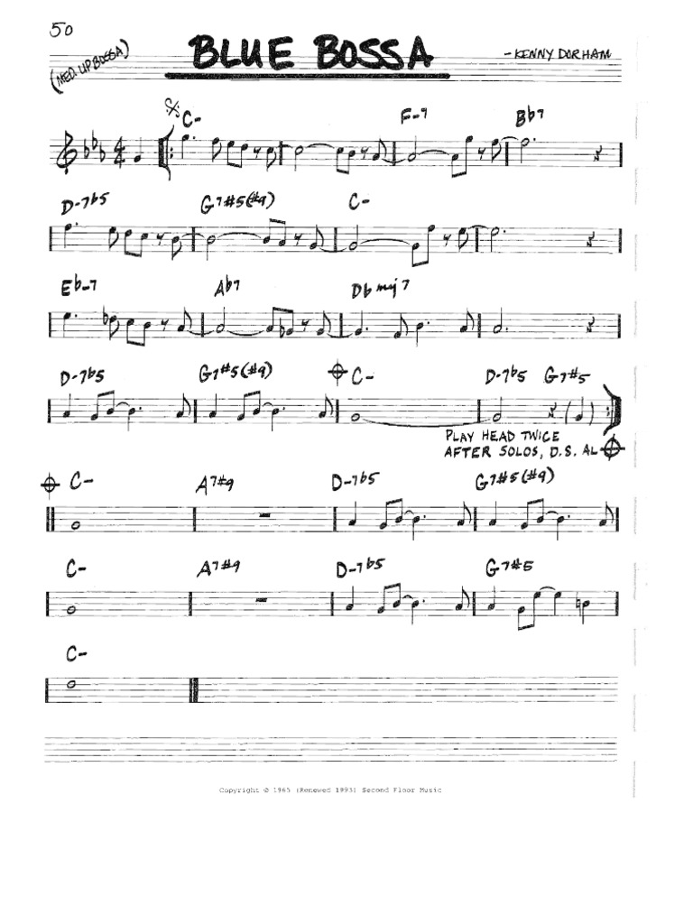 Blue Bossa (Standar Jazz) PDF | PDF