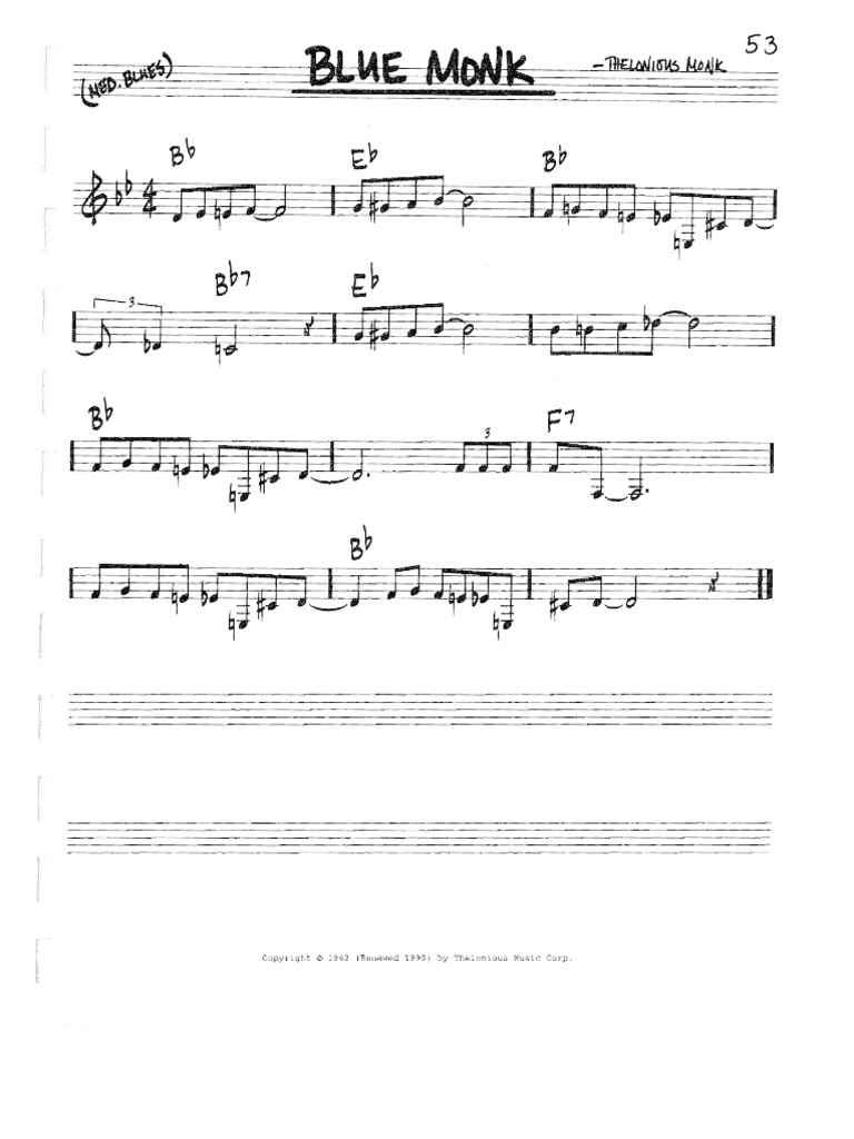 Blue Monk (Standar Jazz)