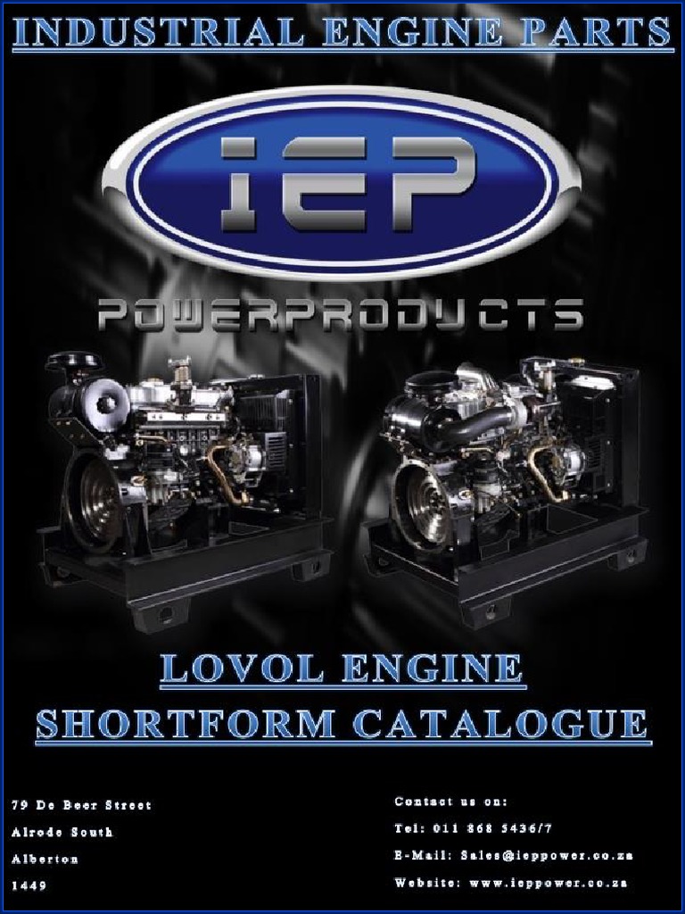 Lovol - Engine - Catalogue - IEP Power (FILTERS, PARTS, DATASHEET ...