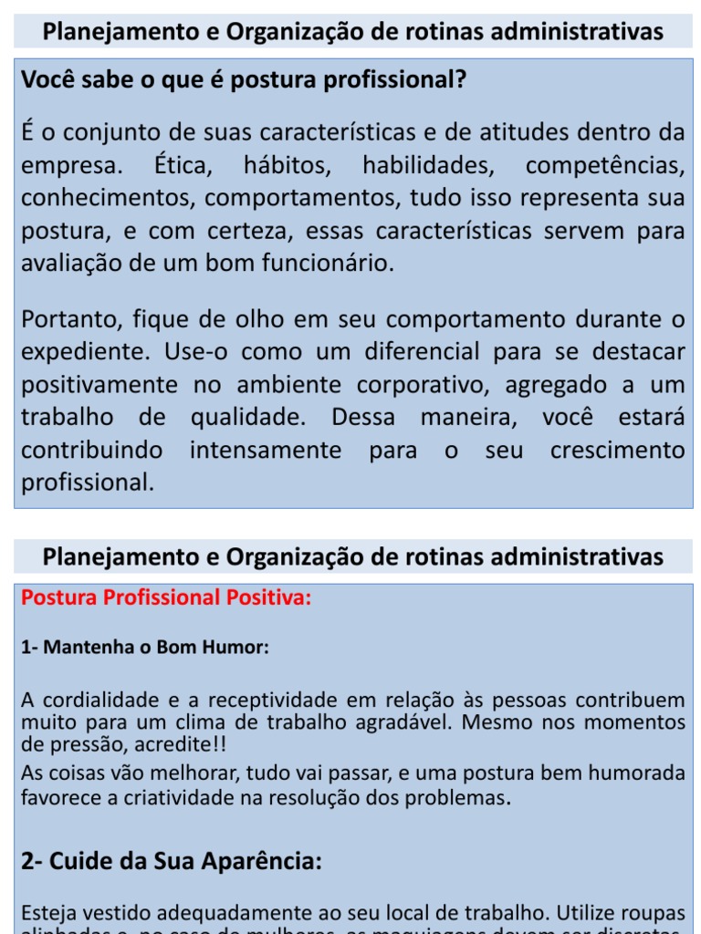 Slides Aula 1 Rotinas Administrativas | PDF | Empatia | Relacionamento ...