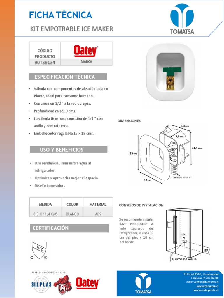 FT Kit Empotrable Ice Maker | PDF