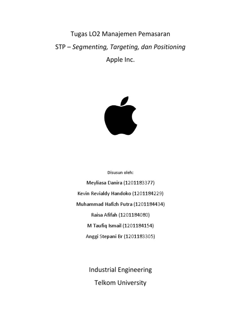 Segmenting Targeting Dan Positioning Apple Inc Pdf