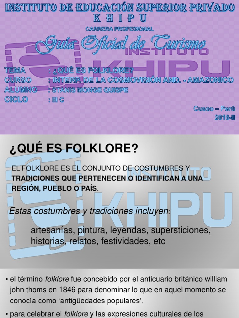 Definición de Folklore y su Importancia | PDF | Folklore