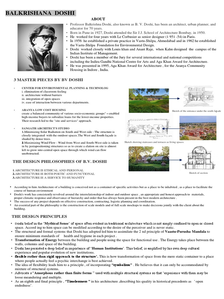 B V Doshi Final | PDF | Art Media | Nature