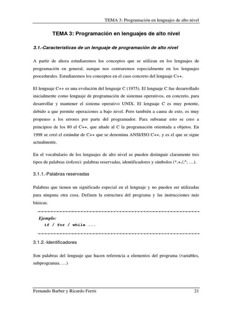 AED Tema 03 PDF | PDF | Lenguaje de programación | C