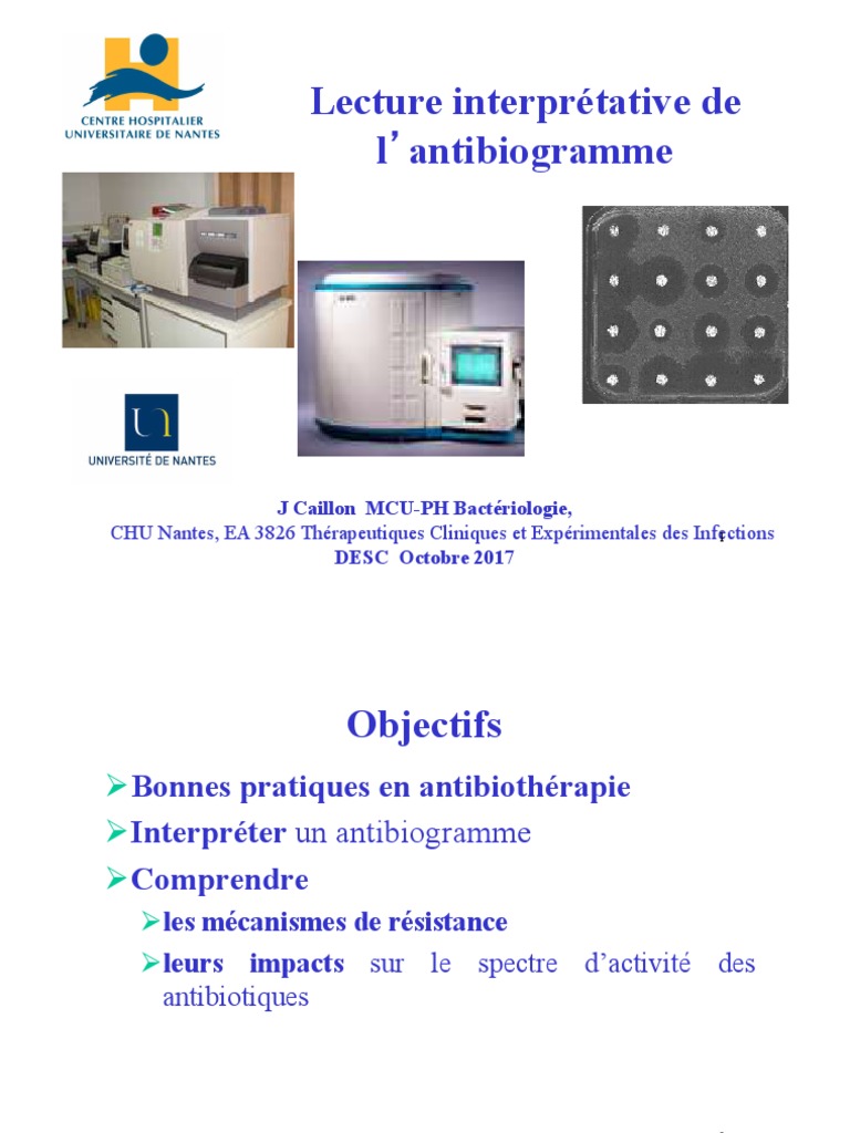 Interprétation de l'antibiogramme en bactériologie | PDF | Résistance ...