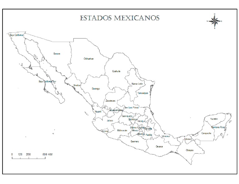 Mapa De Mexico Con Nombres Pdf