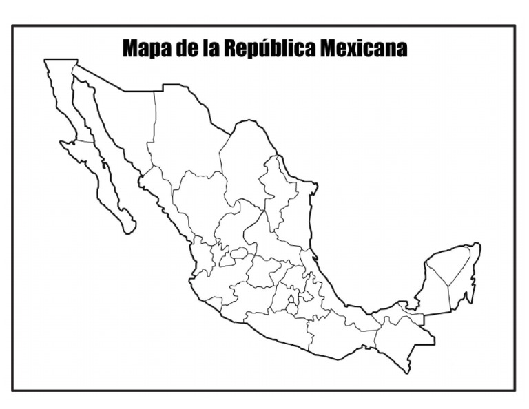 Mapa de Mexico Sin Nombres | PDF