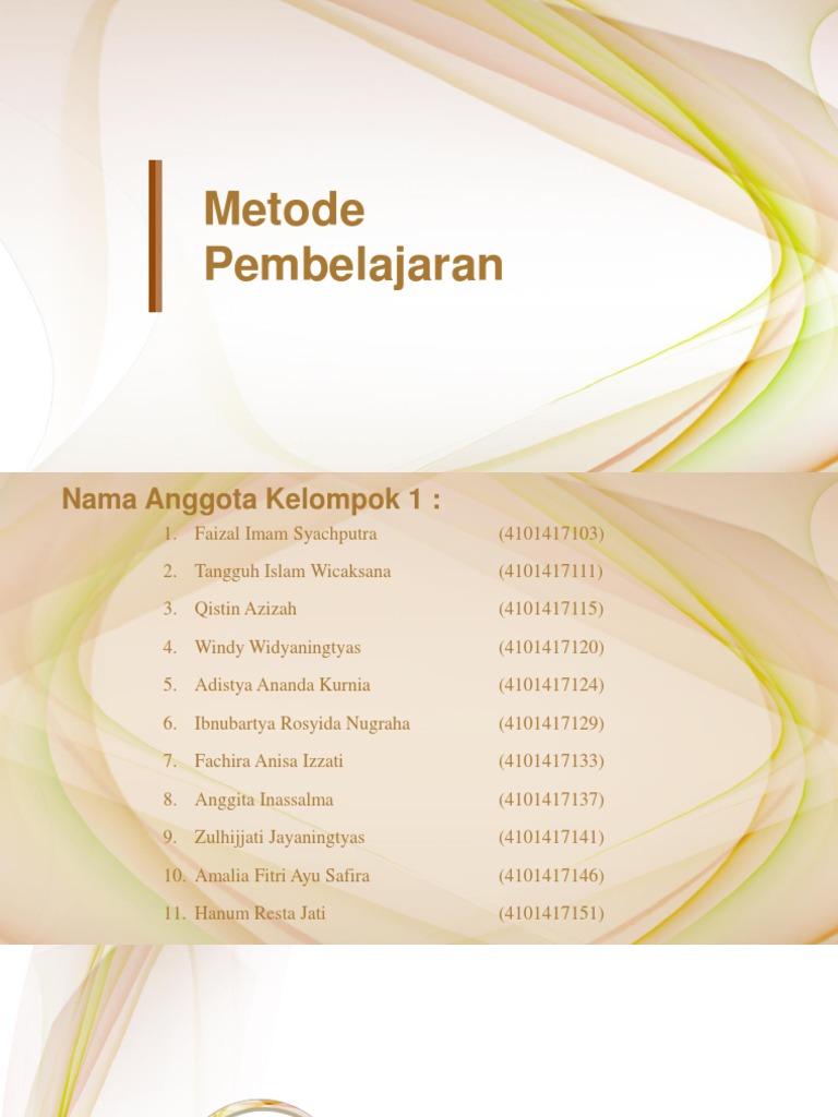 Metode Pembelajaran | PDF