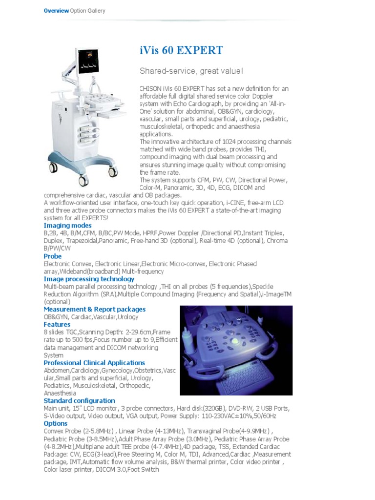 Chison Ivis 60 Expert PDF | PDF | Medical Ultrasound | Electronic Engineering