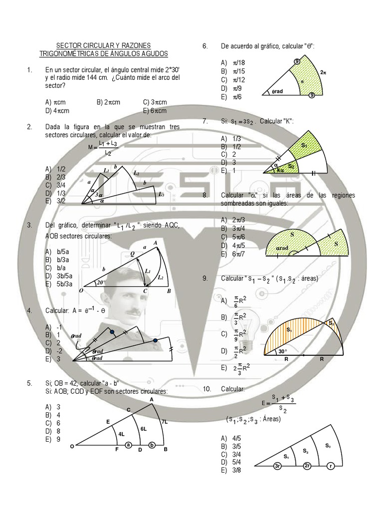 Semana 2 (Sector Circular y RT) | PDF | Matemática Elemental | Objetos ...