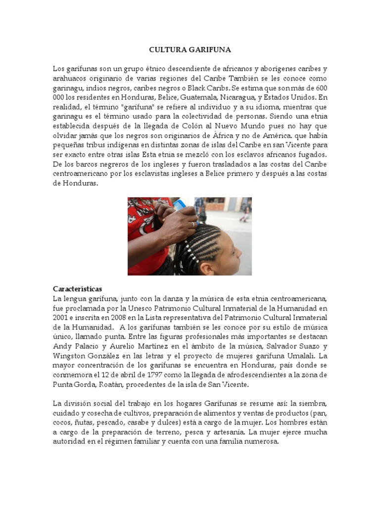 Cultura Garifuna | PDF | Pueblos Indígenas de las Américas | America latina