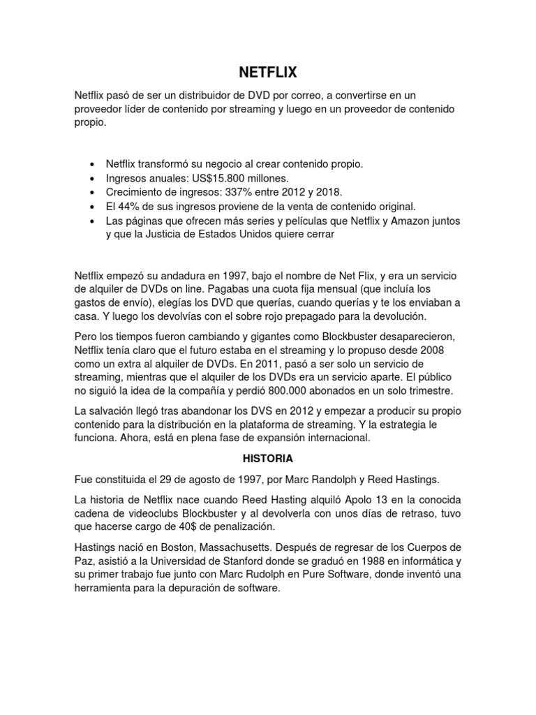 NETFLIX | PDF | Netflix | Internet