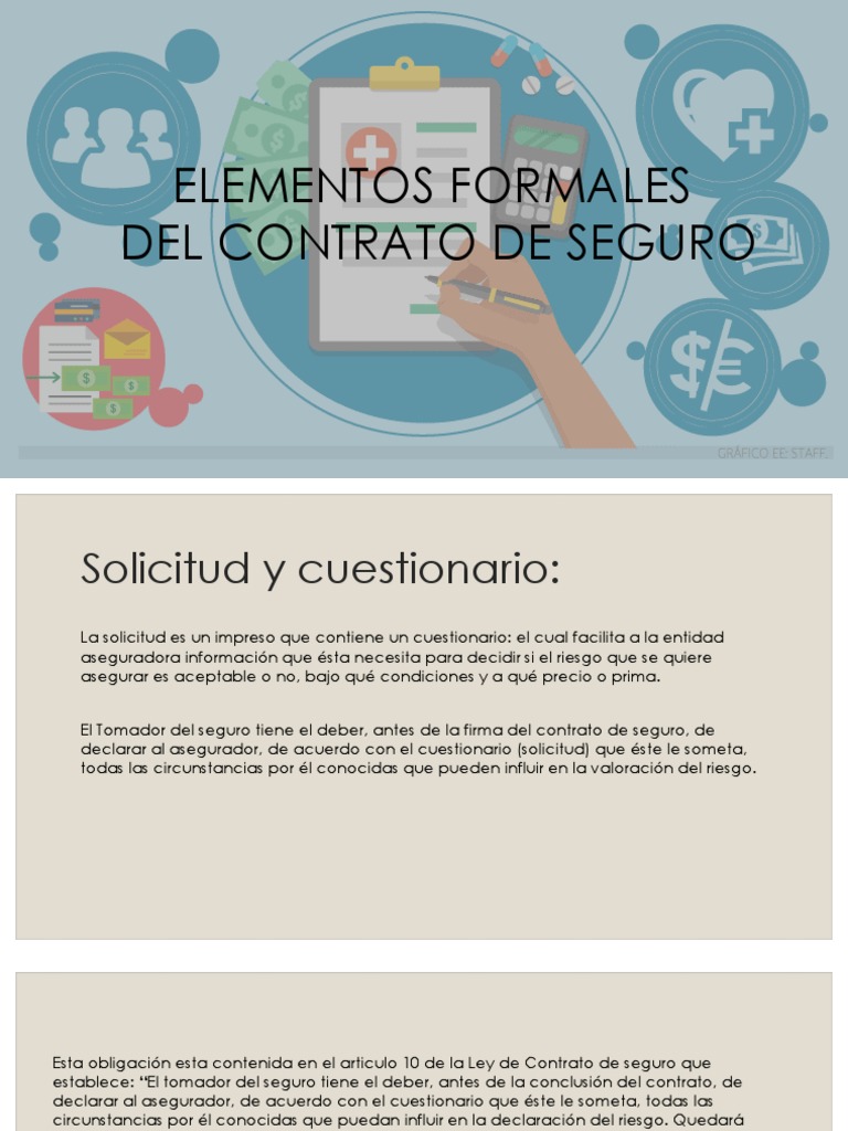 Elementos del Contrato de Seguro | PDF | Póliza de seguros | Reaseguro
