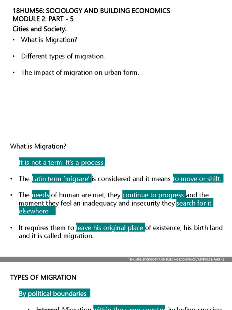 Understanding Migration and Its Effects | PDF | Human Migration | Economics