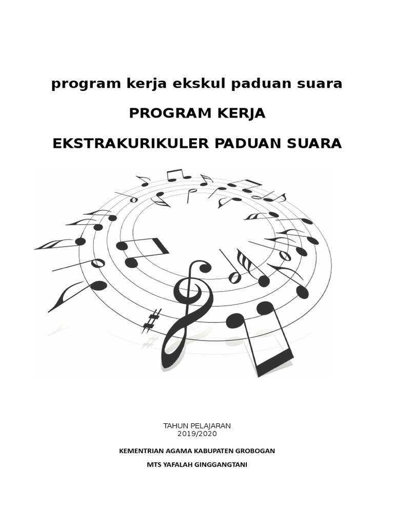 Program Kerja Paduan Suara | PDF