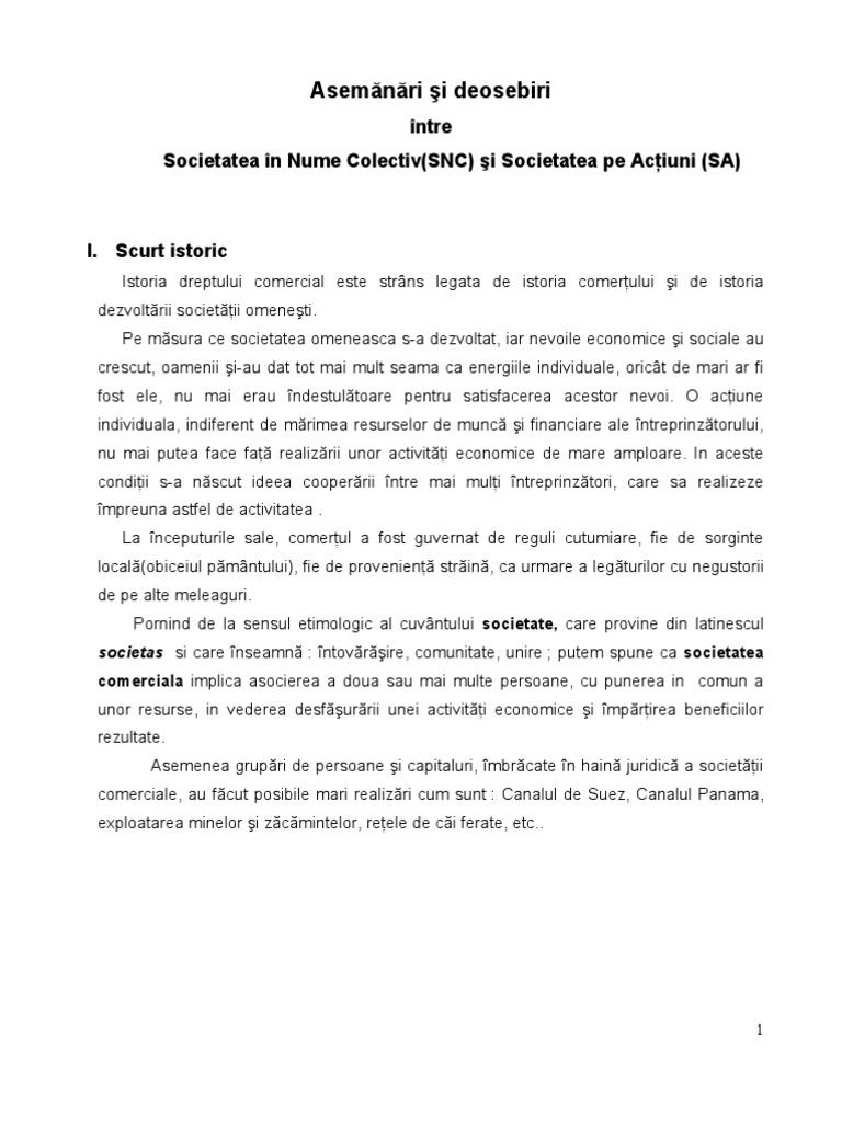 Asemănări Şi Deosebiri-Forma Finala | PDF