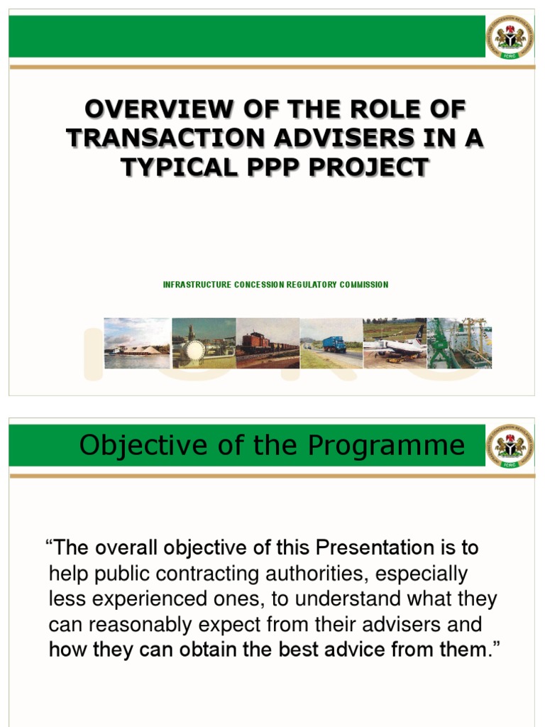 The Role of Transaction Advisers in A PPP Project PDF | PDF | Public ...