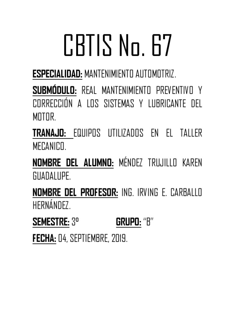 CBTIS No 67 | PDF | Energía y recursos | Science
