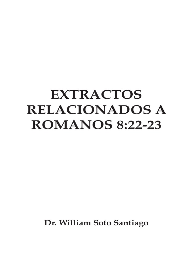 Libro de Extractos Relacionados A Romanos 8 22-23 | PDF | La ...