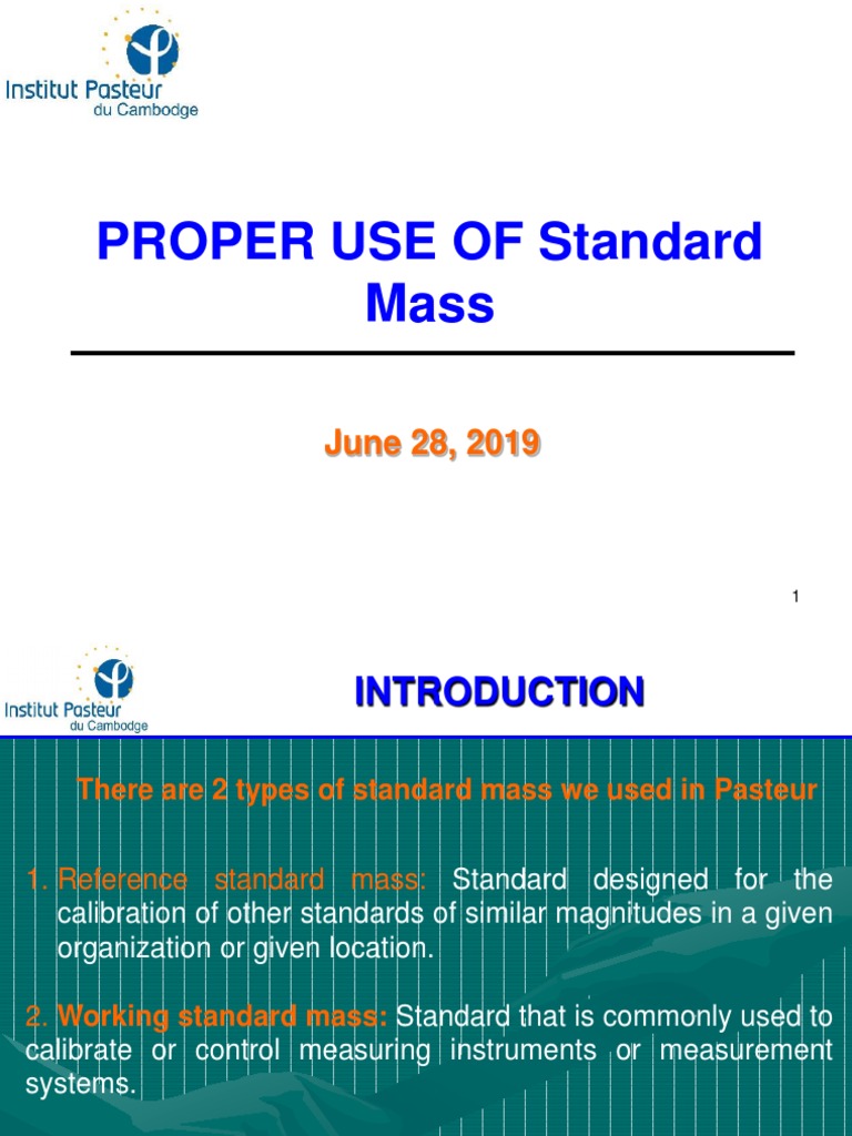 Standard Mass Calibration Guidelines | PDF | Calibration | Weight