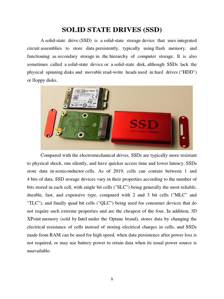 SSD | PDF | Solid State Drive | Hard Disk Drive